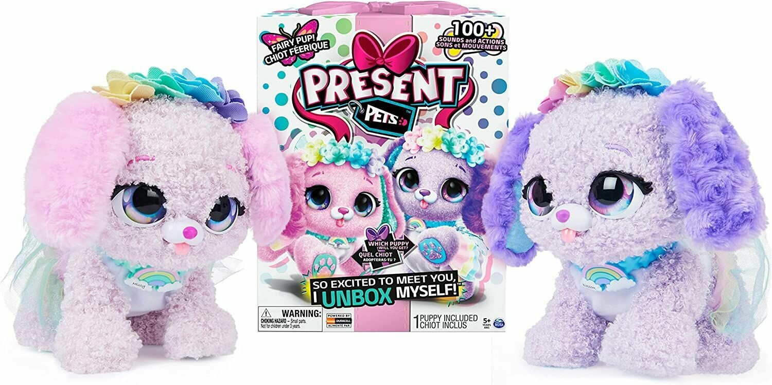 Плюшевая игрушка Present Pets, Интерактивный щенок Фея со 100 звуками и действиями
