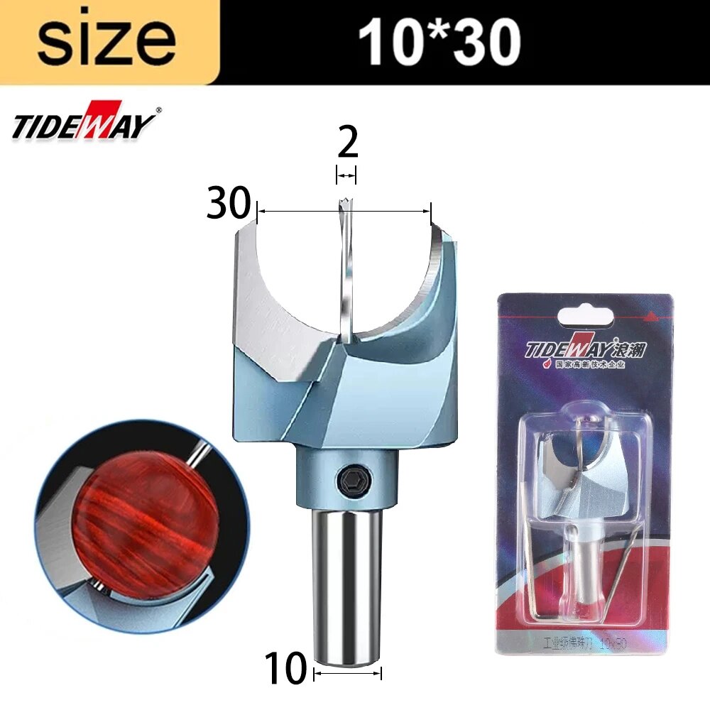TIDEWAY 10мм хвостовик торцевая фреза для скругления углов, 1pcs 10mmx30mm