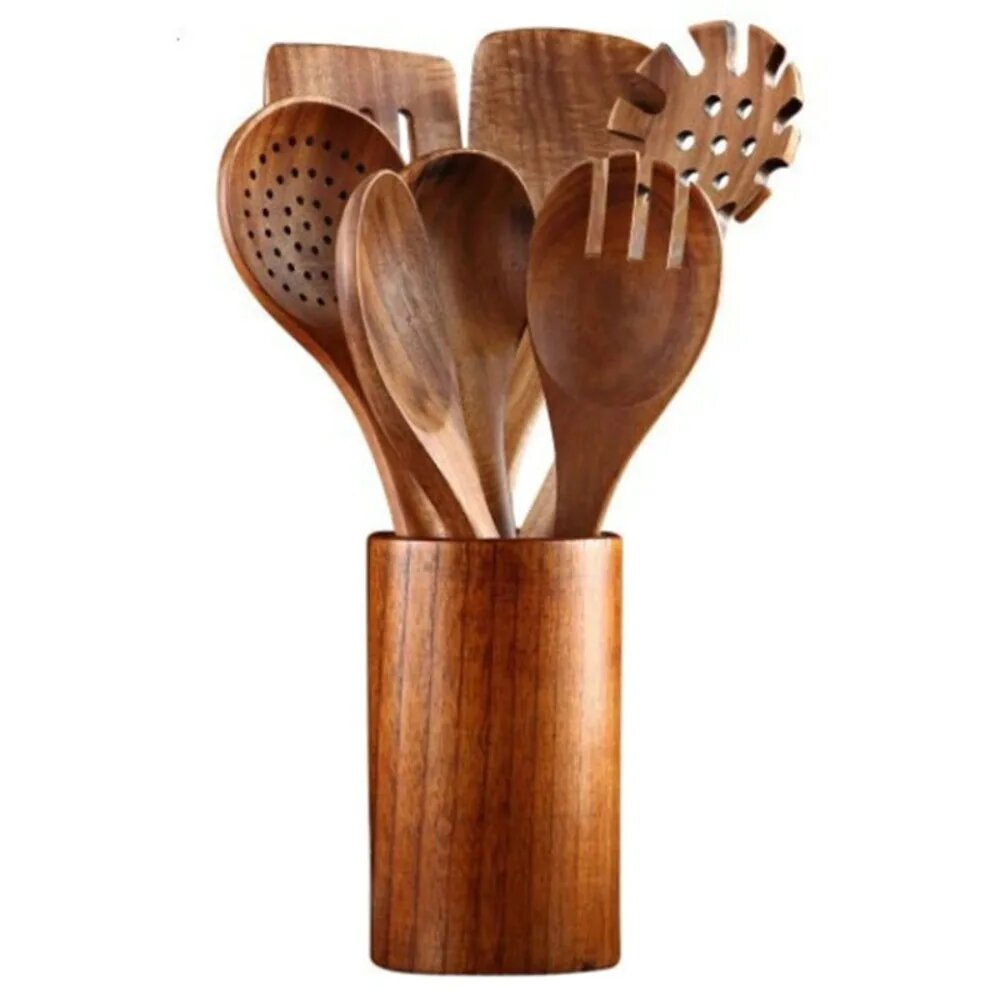 Деревянный набор кухонных ложек 4-8 шт Style G