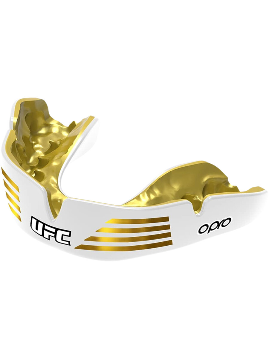 Боксерская капа Opro Instant Custom-Fit UFC Gold/White оригинал