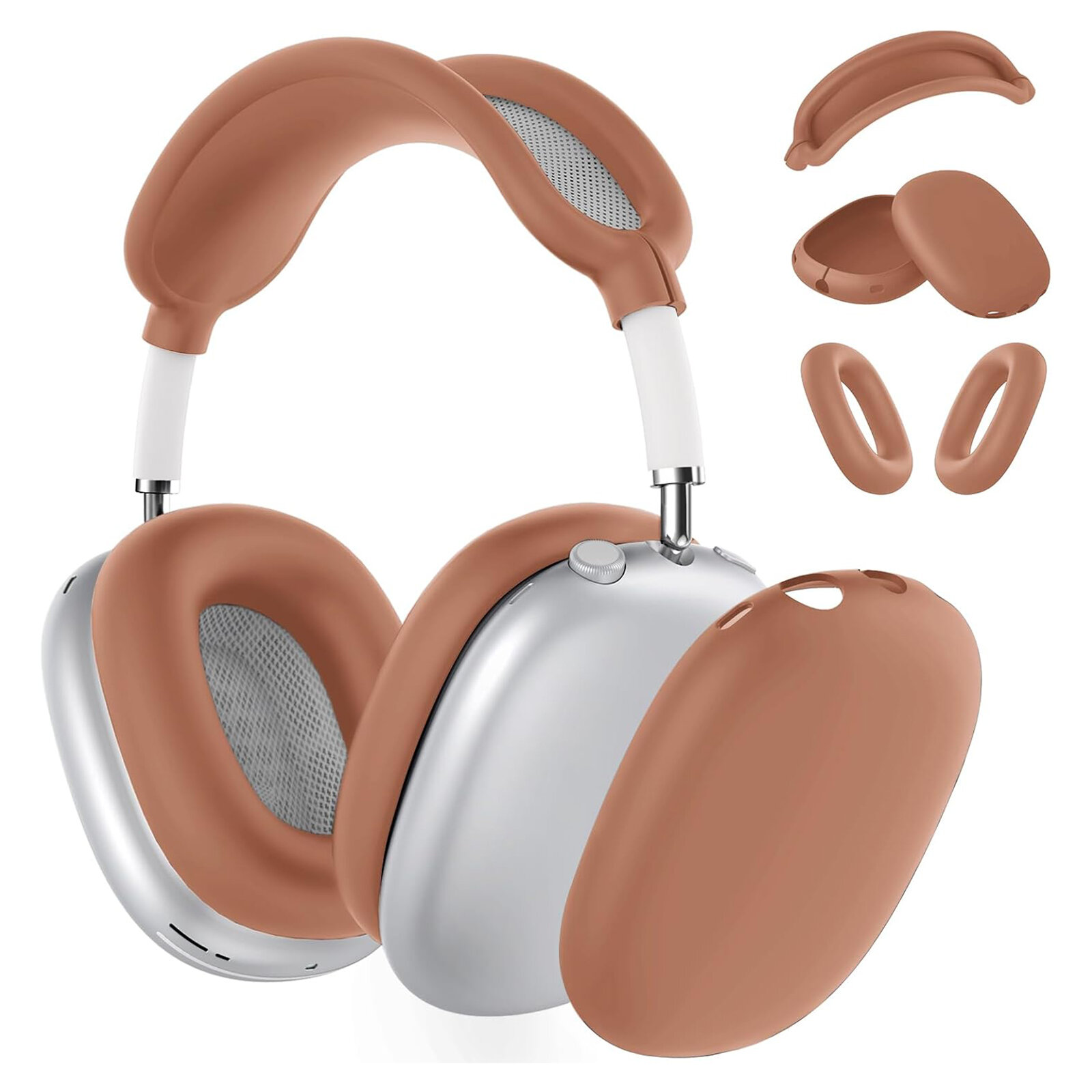 Силиконовый чехол для наушников AirPods Max(USB-C/Lightning)(2024/2020), чехол для наушников с защитой от царапин/повязка на голову для AirPods Max (3 в 1)