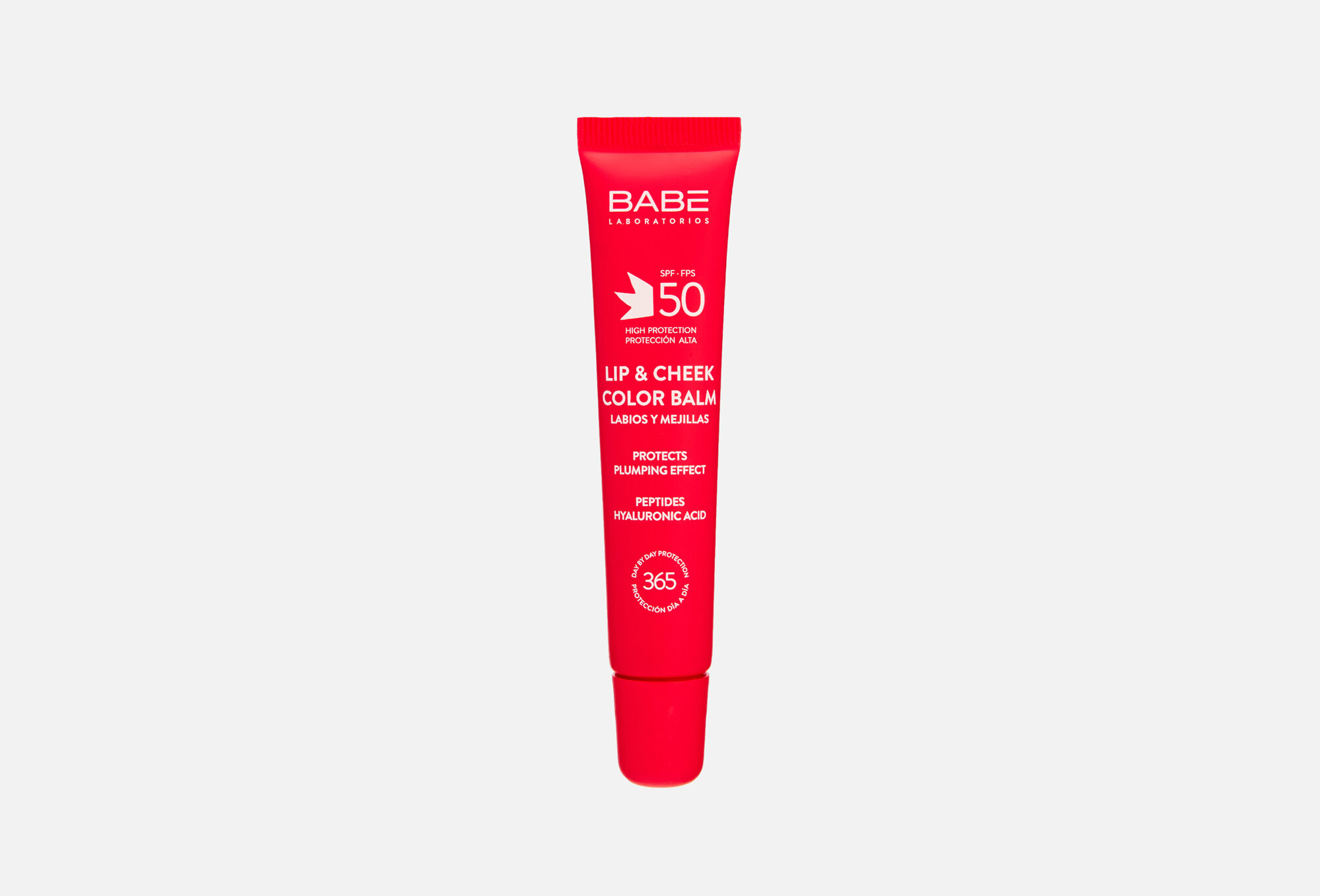 Солнцезащитный бальзам-тинт для губ и щек SPF 50+ LABORATORIOS BABE Plumping effect 20 мл Red