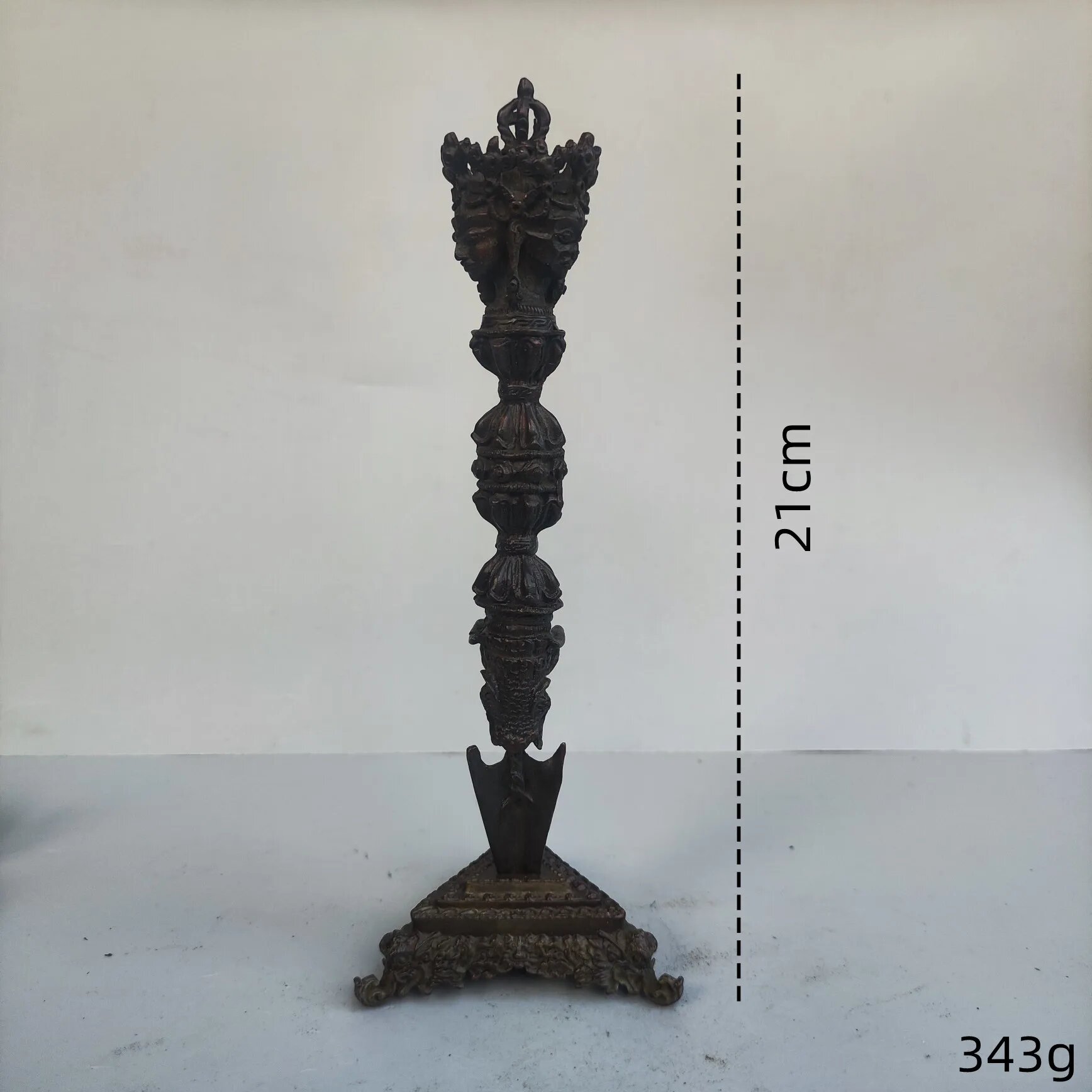 Старинный медный пестик голова лошади, 18