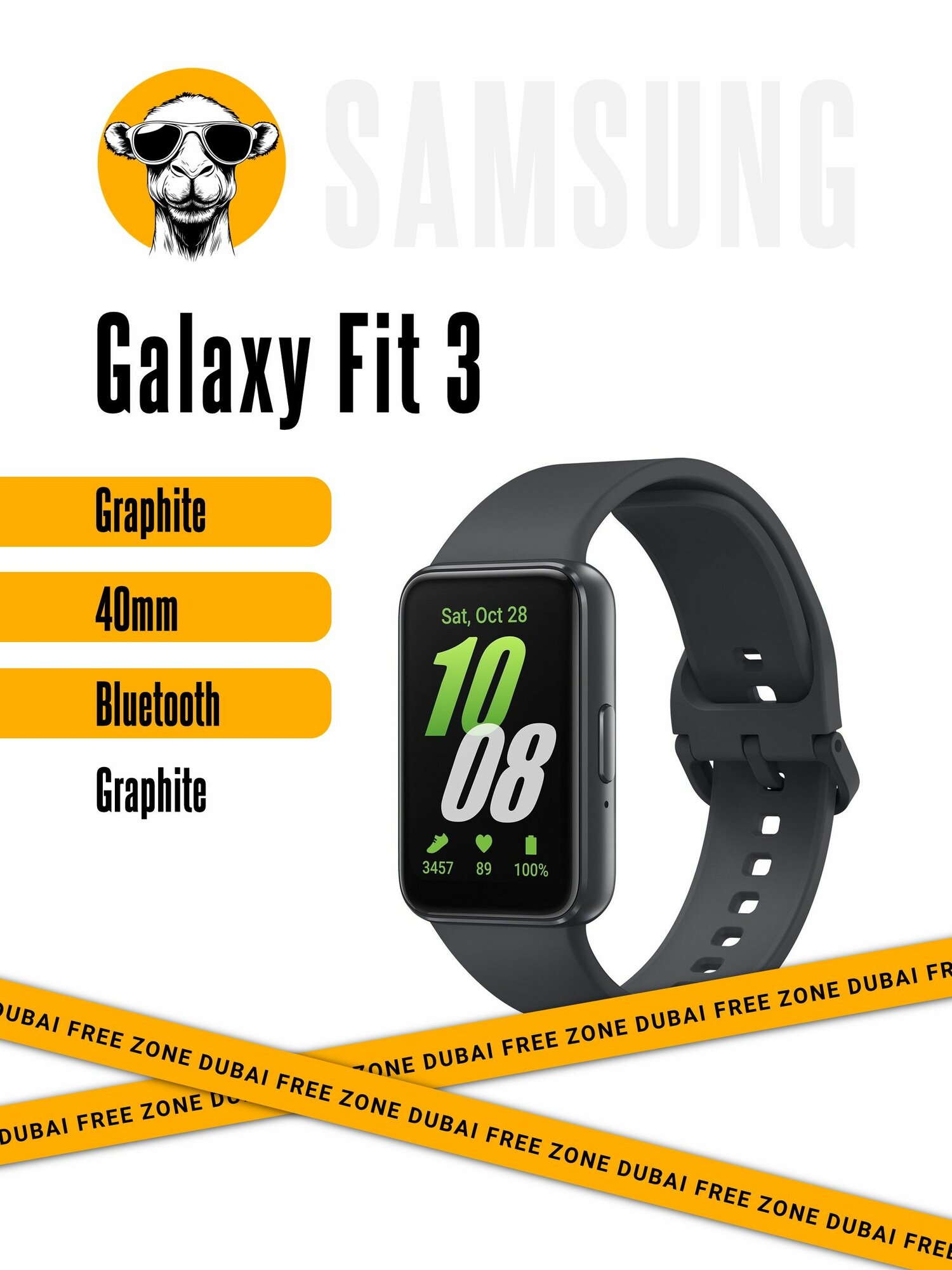 Фитнес-браслет Samsung Galaxy Fit 3 Graphite/Графитовый