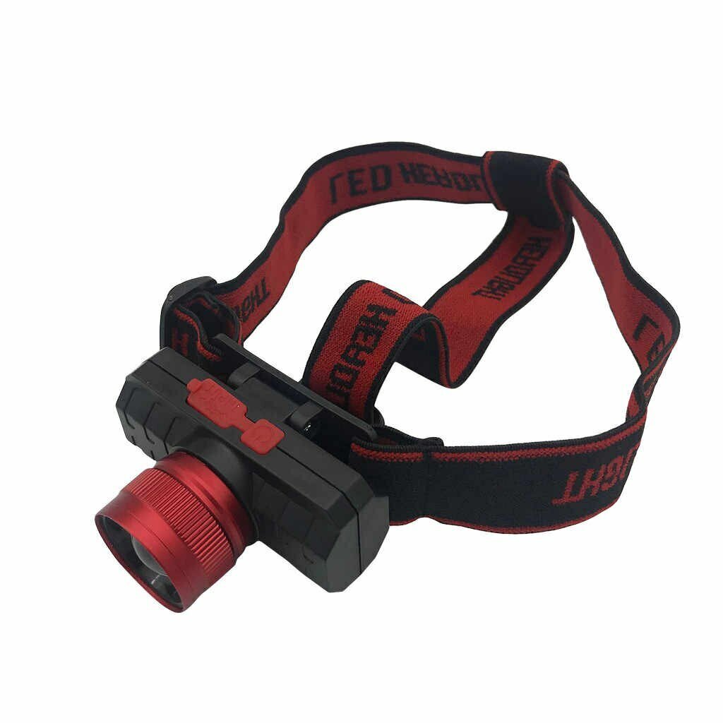 Яркий светодиодный налобный фонарь с фокусировкой луча 3 режимный аккумуляторный