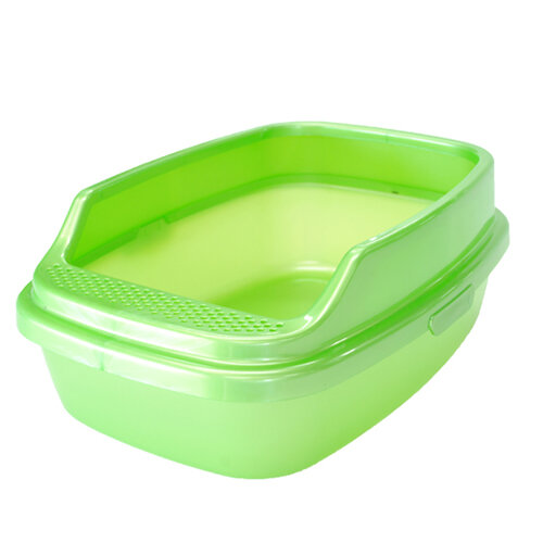 С бортиком зеленый перламутр 53 х 39 х 23 см туалет хоумкэт для кошек