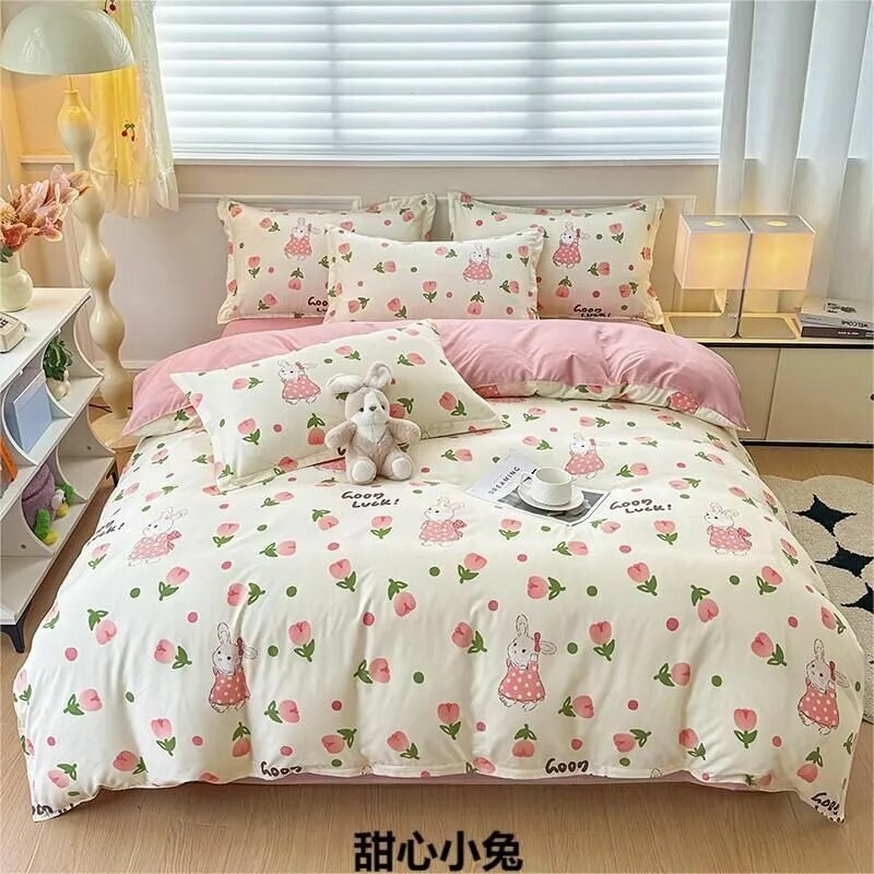 Misstex Комплект постельного белья, Jet-сатин, Хлопок, Двуспальный, наволочки 48x74