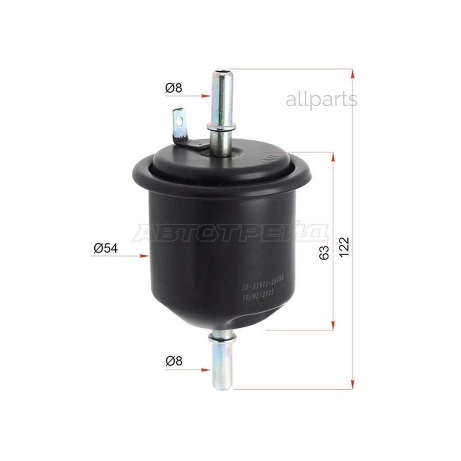 SAT ST-31911-25000 Фильтр топливный Hyundai Accent 99-12