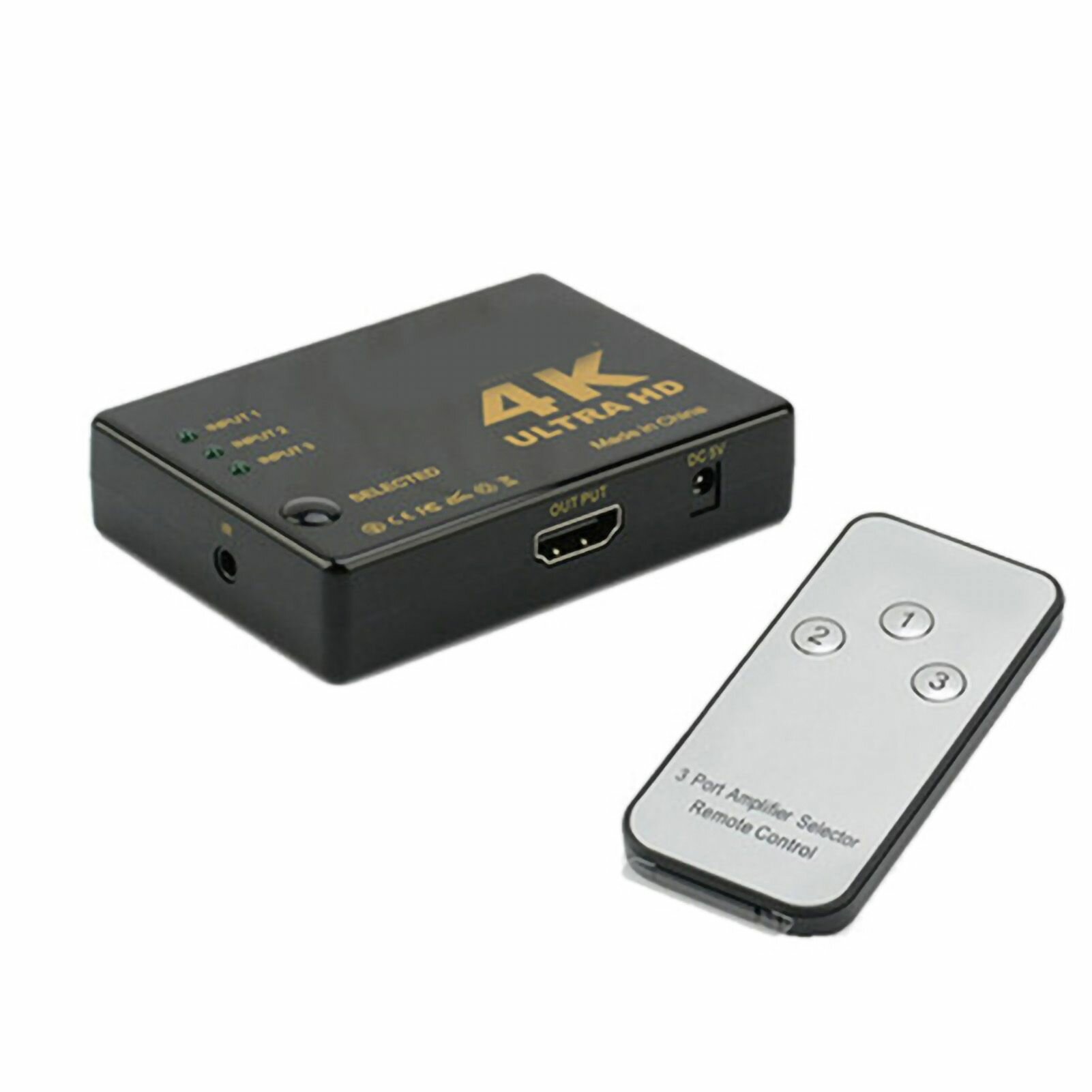 Коммутатор HDMI 3x1 с ПДУ, 4K, для игровых консолей