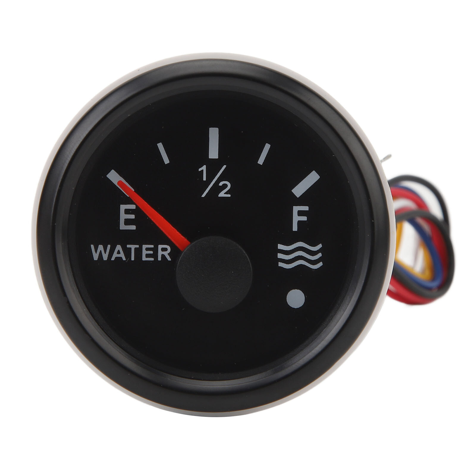 52MM Water Level Gauge E 1/2 F Colorful Backlight 240 to 33ohms for RV Yacht Boat DC9 32V Black Dial with Cover