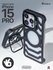 Чехол-накладка О'кейси, для iPhone 15 Pro, защита камеры, черный