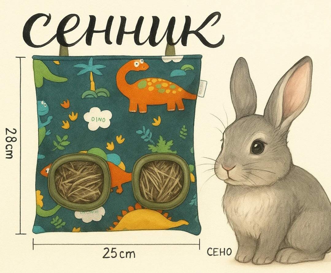 Сенник для кроликов и грызунов тканевый
