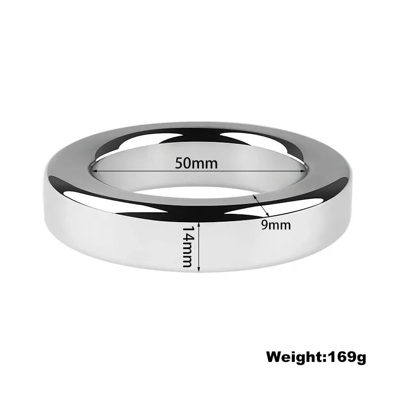 5-размерное металлическое кольцо на член, секс-игрушки для мужчин, замок для пениса, задержка эякуляции, кольца для пениса, вес, кольцо для пениса, секс-игрушки для взрослых 18+ 50MM