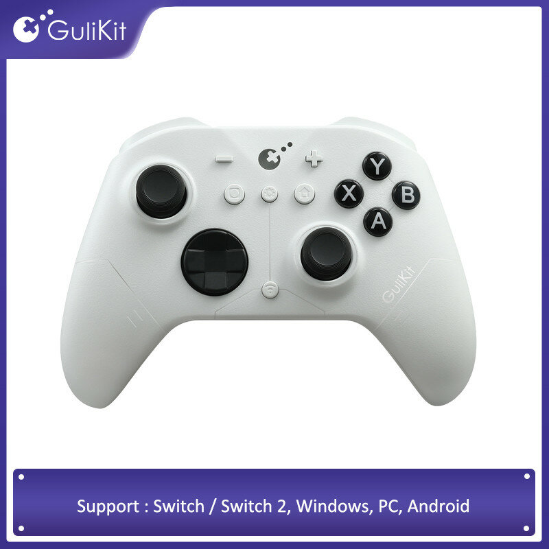 GuliKit ES Pro Беспроводной геймпад для Nintendo Switch, White with Bag, ES PRO