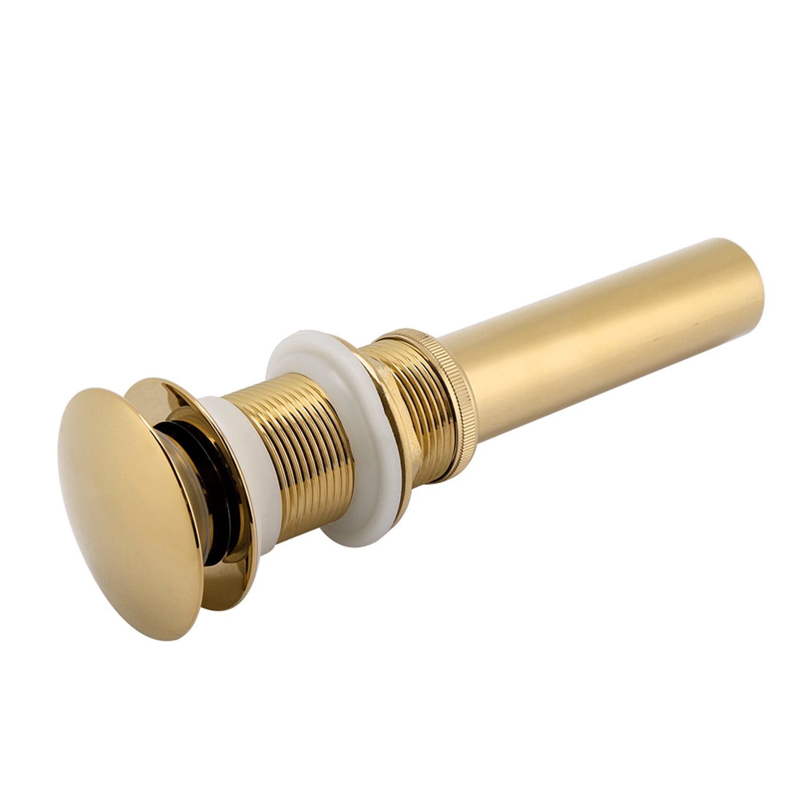 G1 1/4" Brass Bathroom Basin Sink Pop Up Drain Assembly NOn Overflow (Titanium Chrome Plating)