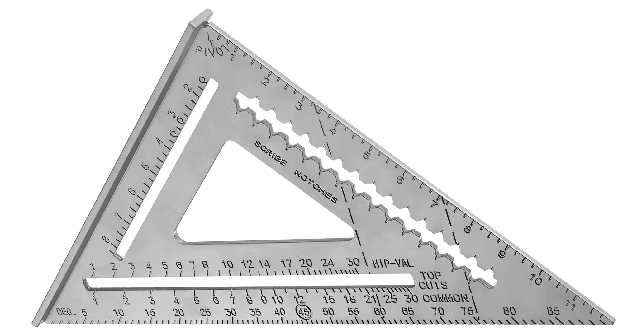 Угольник-линейка, 305x305 мм, алюминиевый, универсальное применение