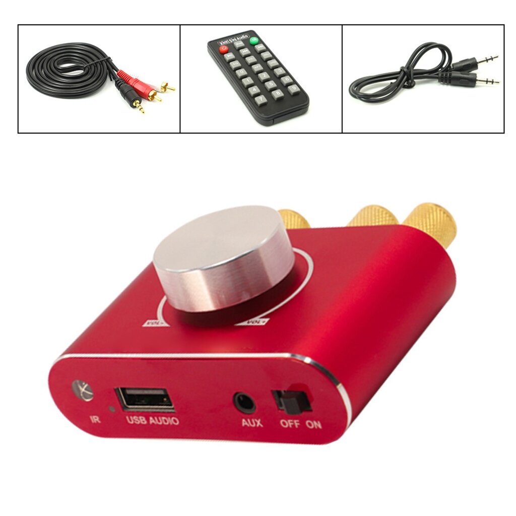 Стереофонический цифровой усилитель мощности X100H мощностью 100 Вт * 2-красный