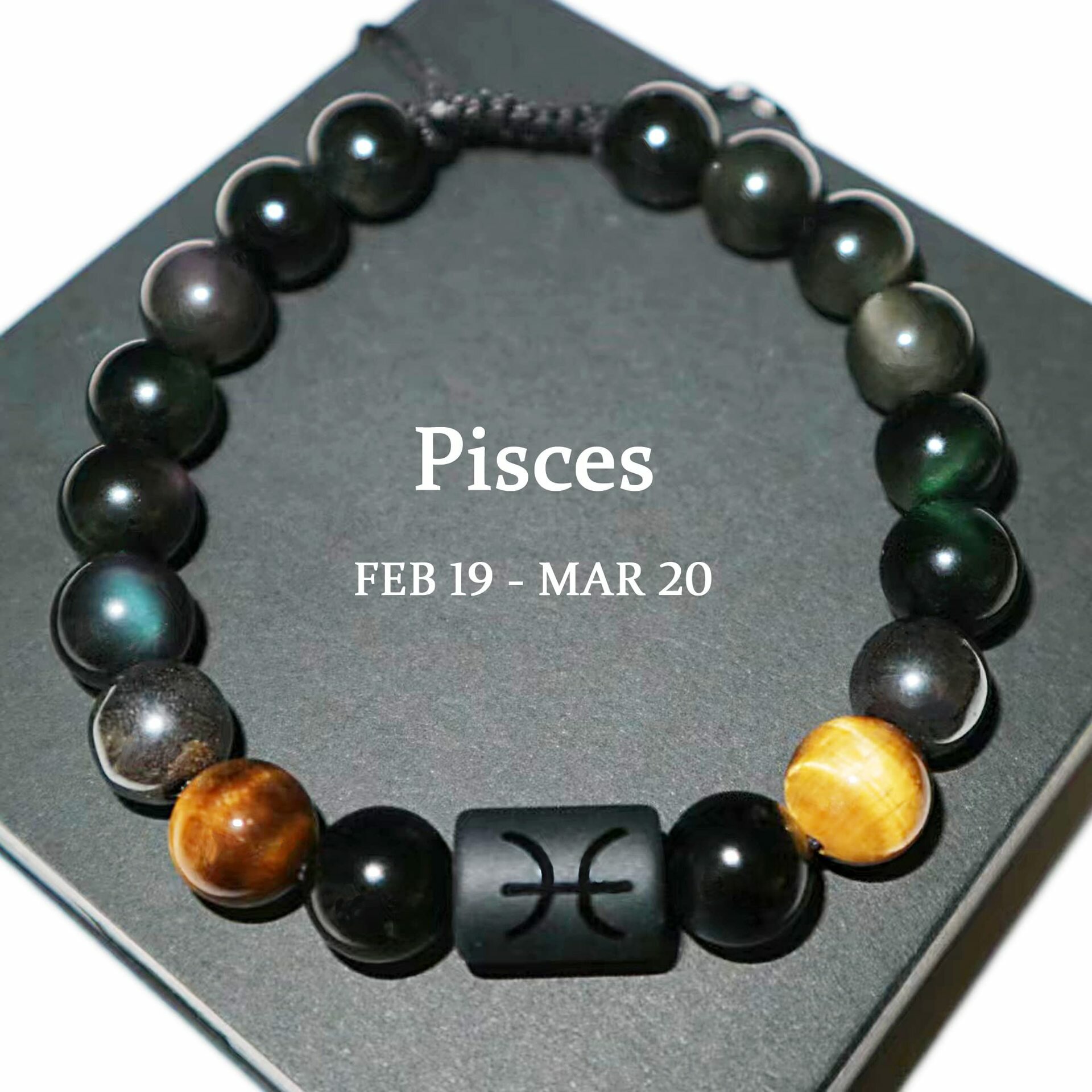 Браслет для гадания, YM Зодиак Обсидиан Кристалл Удача Фортуна