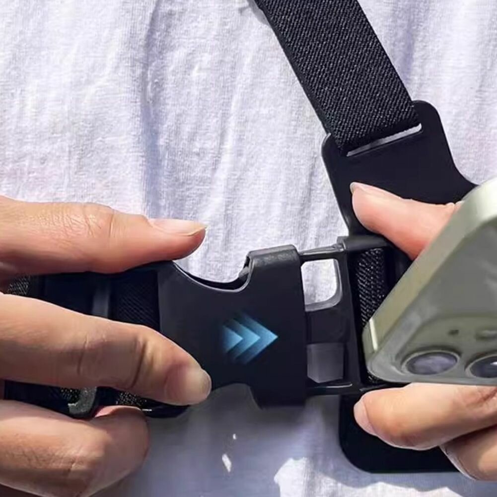 Универсальный Нагрудный Ремень для Телефона: Крепление для Съемки Видео Блогов (Vlog) и Активного Отдыха. Поворотный Держатель для Смартфона с Быстросъемной Пряжкой Подходит для iPhone и Android