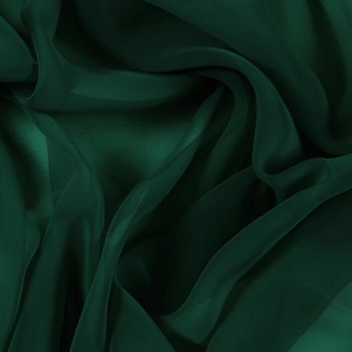 Жоржет (шифон) от Chrisanne Clover, цвет Forest Green (тёмно-зелёный) 500*112 см