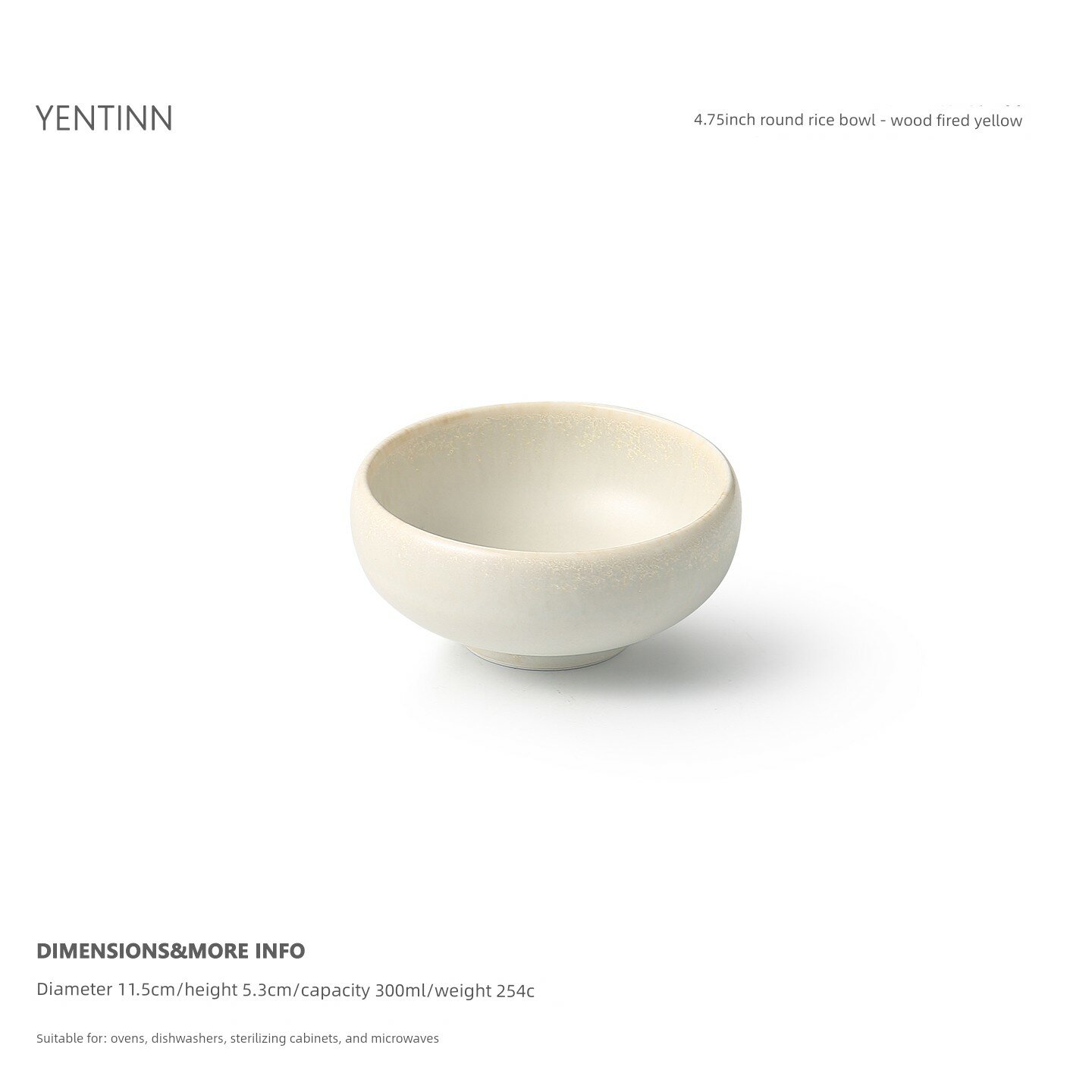 Керамическая миска для риса YENTINN в китайском стиле, приготовленная в печи, миска для риса на пару, миска для