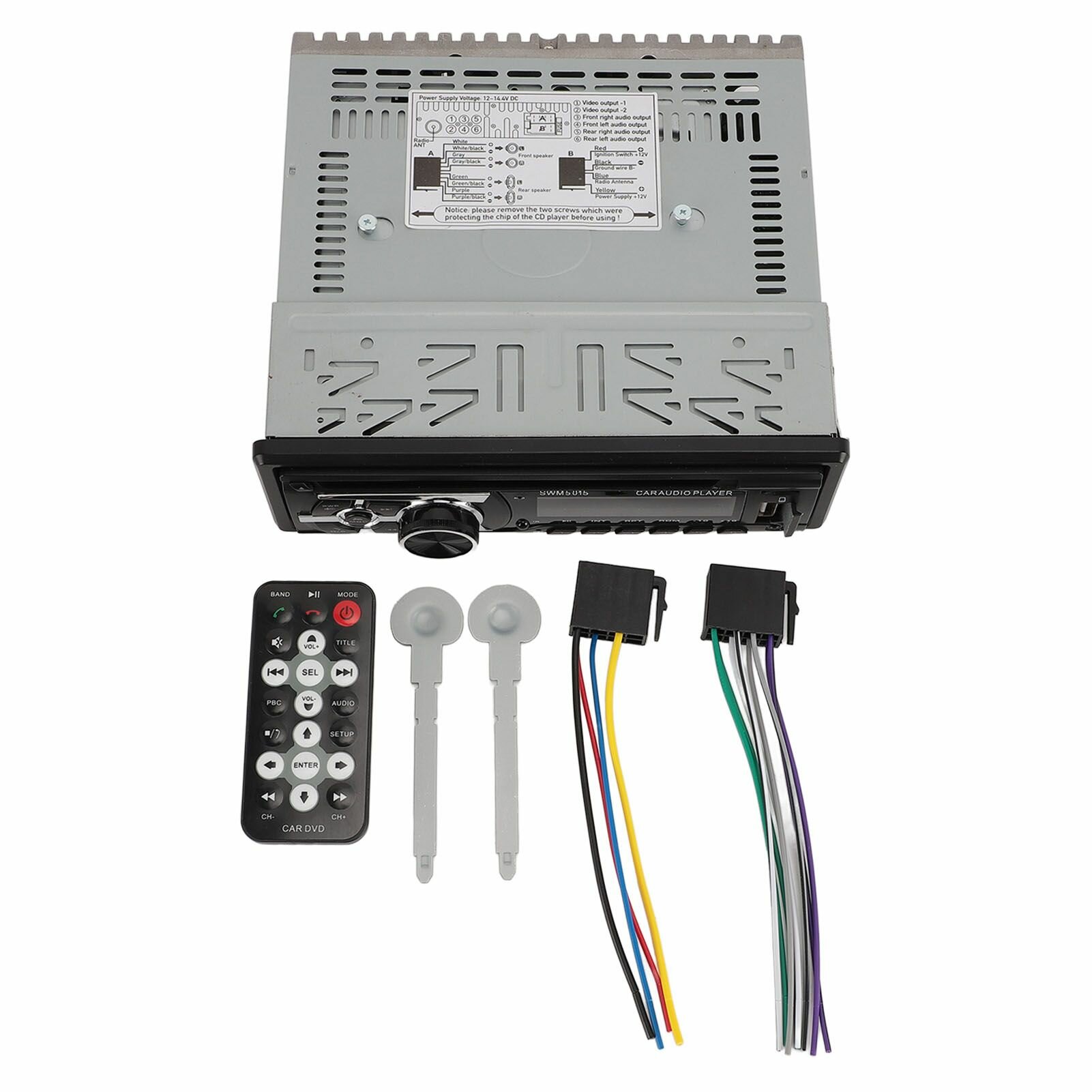 Автомагнитола 1-Din Bluetooth USB FM CD DVD