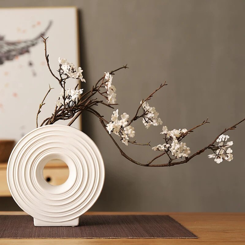 Искусственные цветы в японском стиле: ветви сакуры и сливового дерева, декор для дома в стиле дзен, мягкие элементы