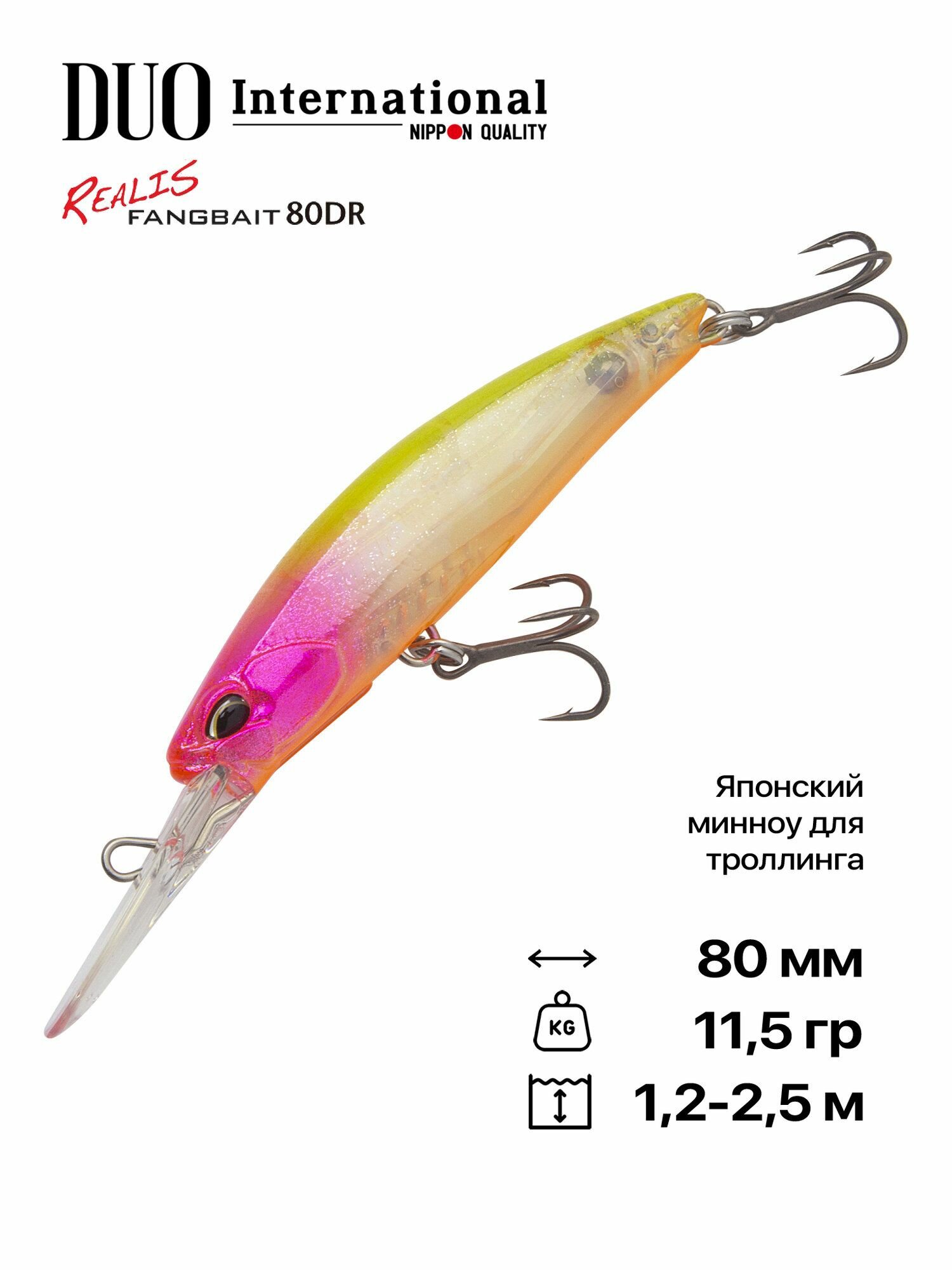 Воблер DUO Realis Fangbait 80 DR, 80 мм, 11,5 гр, #CEA3375 ELT Chart