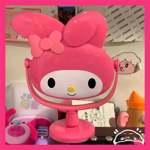 Стильное туалетное зеркало Hello Kitty My Melody для спальни, настольное зеркало для макияжа, креативный подарок для общежития, оптовая продажа.