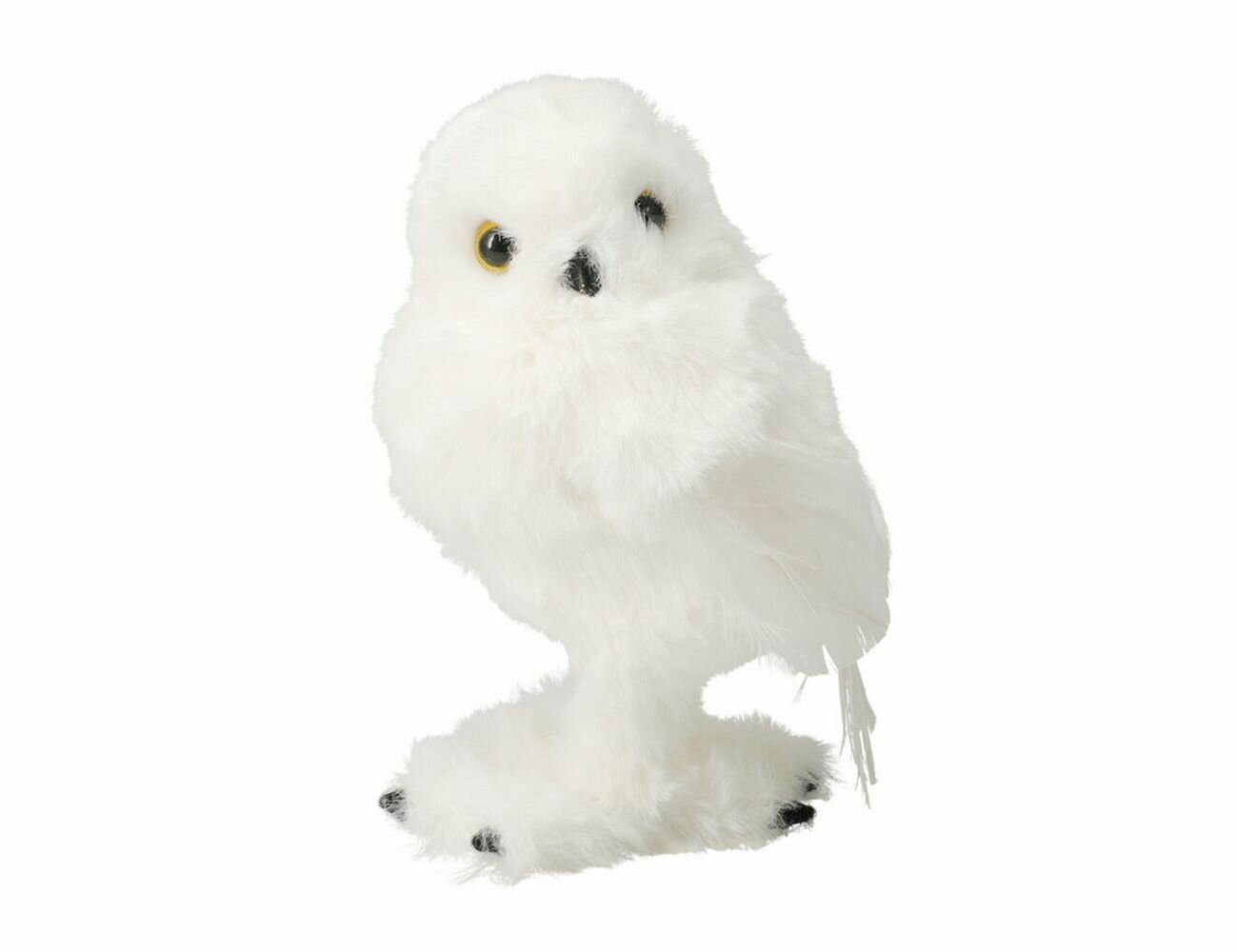 Декоративная фигура сова плюша, искусственный мех, перо, 18 см, Koopman International YZB010230-1