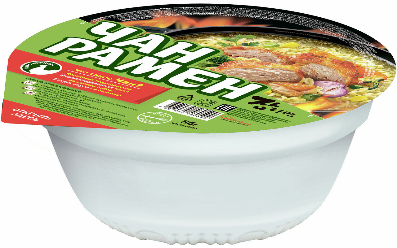 Лапша быстрого приготовления Доширак Суп чан рамен с курицей, 86г