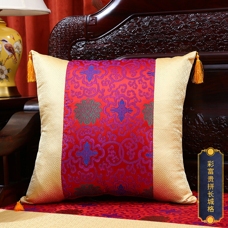Новая подушка в китайском стиле, красная подушка для деревянного стула, подушка для дивана, подушка для окна, подушка для головы, подушка для спины, подушка для талии, чехол с узором дракона
