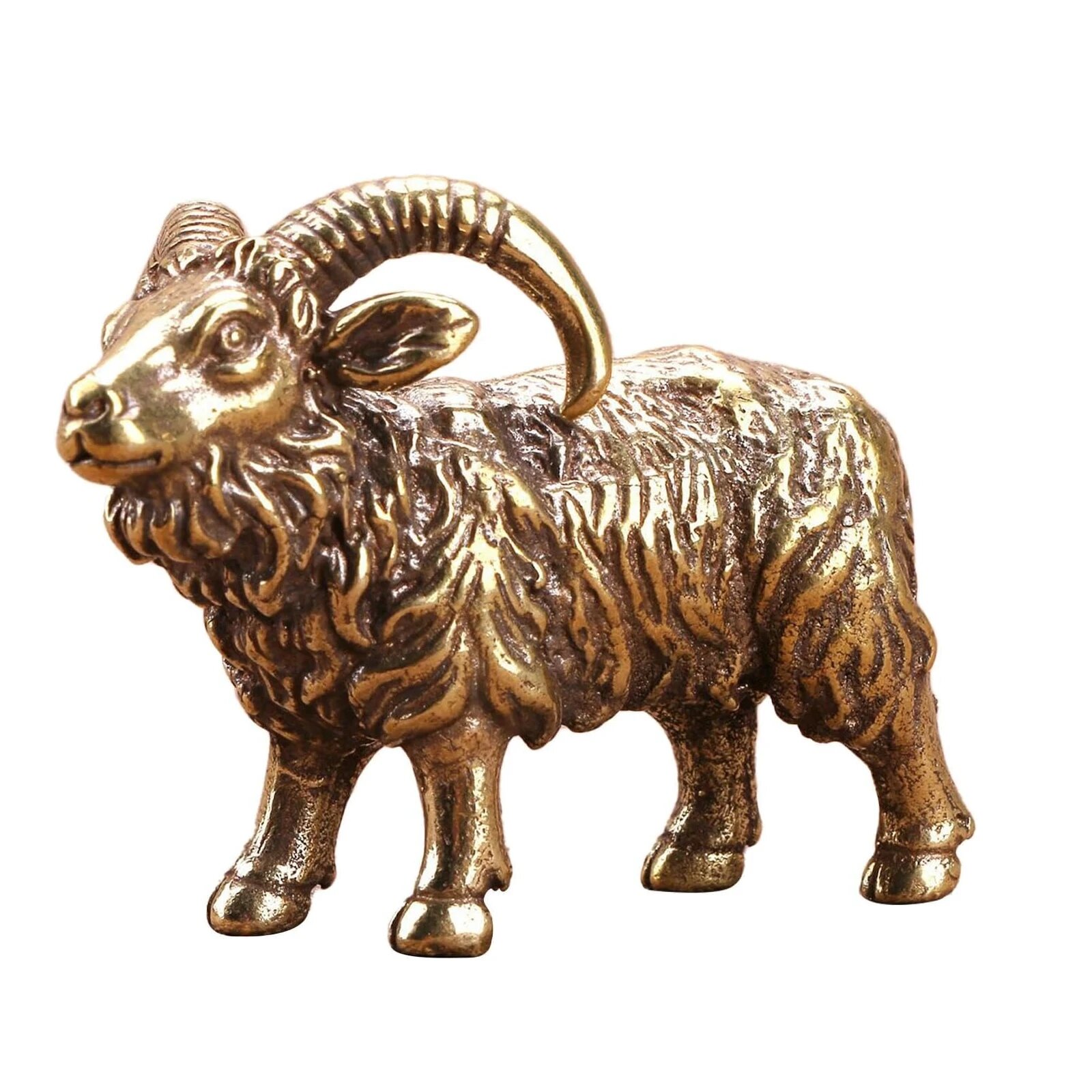 Латунная статуя козы