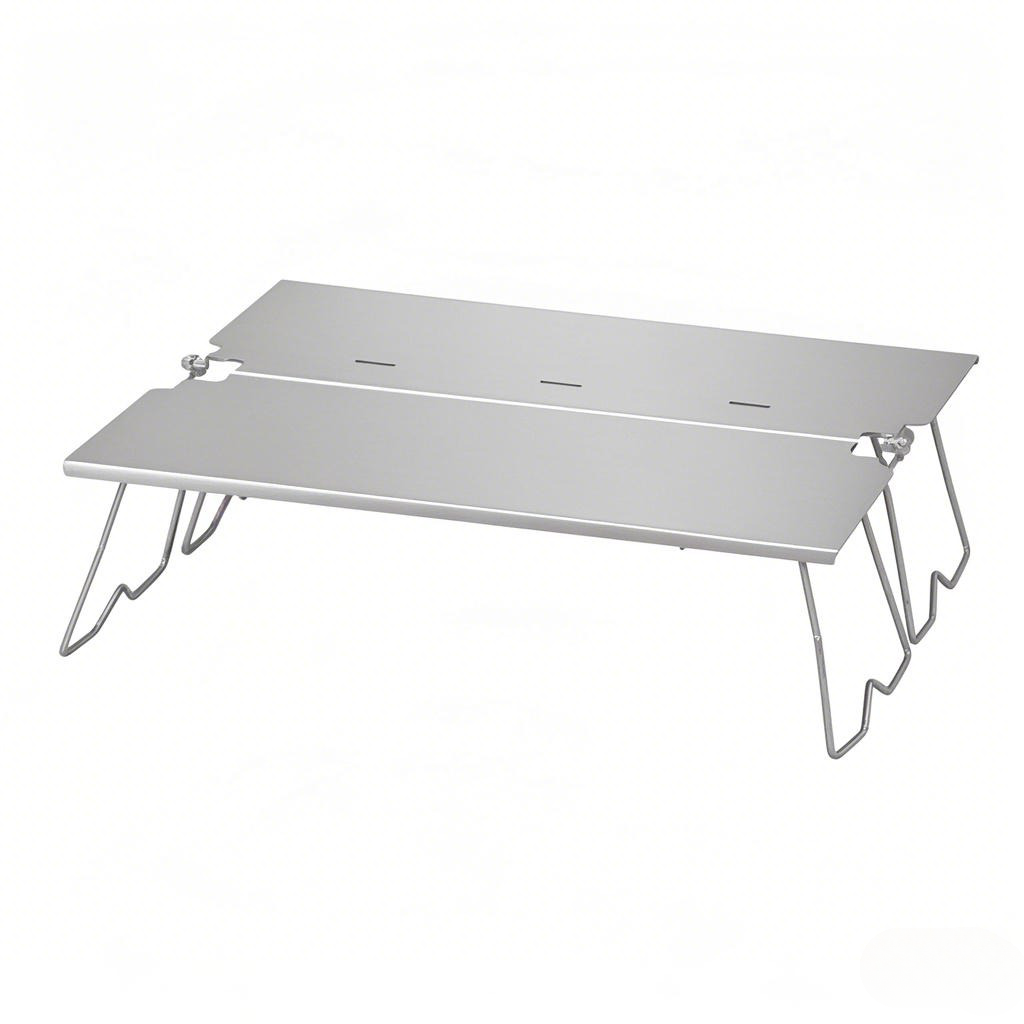 Складной стол для кемпинга из титана, складной гриль для костра для барбекю, размер 27.8x24.3x8 см, вес 417 г, комплект: 1 складной стол, 1 сумка для хранения, для пикников, походов с рюкзаком и кемпинга