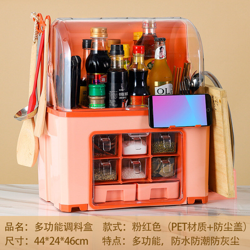 Кухонная полка для специй, многоярусная напольная стойка для хранения бутылок и банок, многофункциональный органайзер