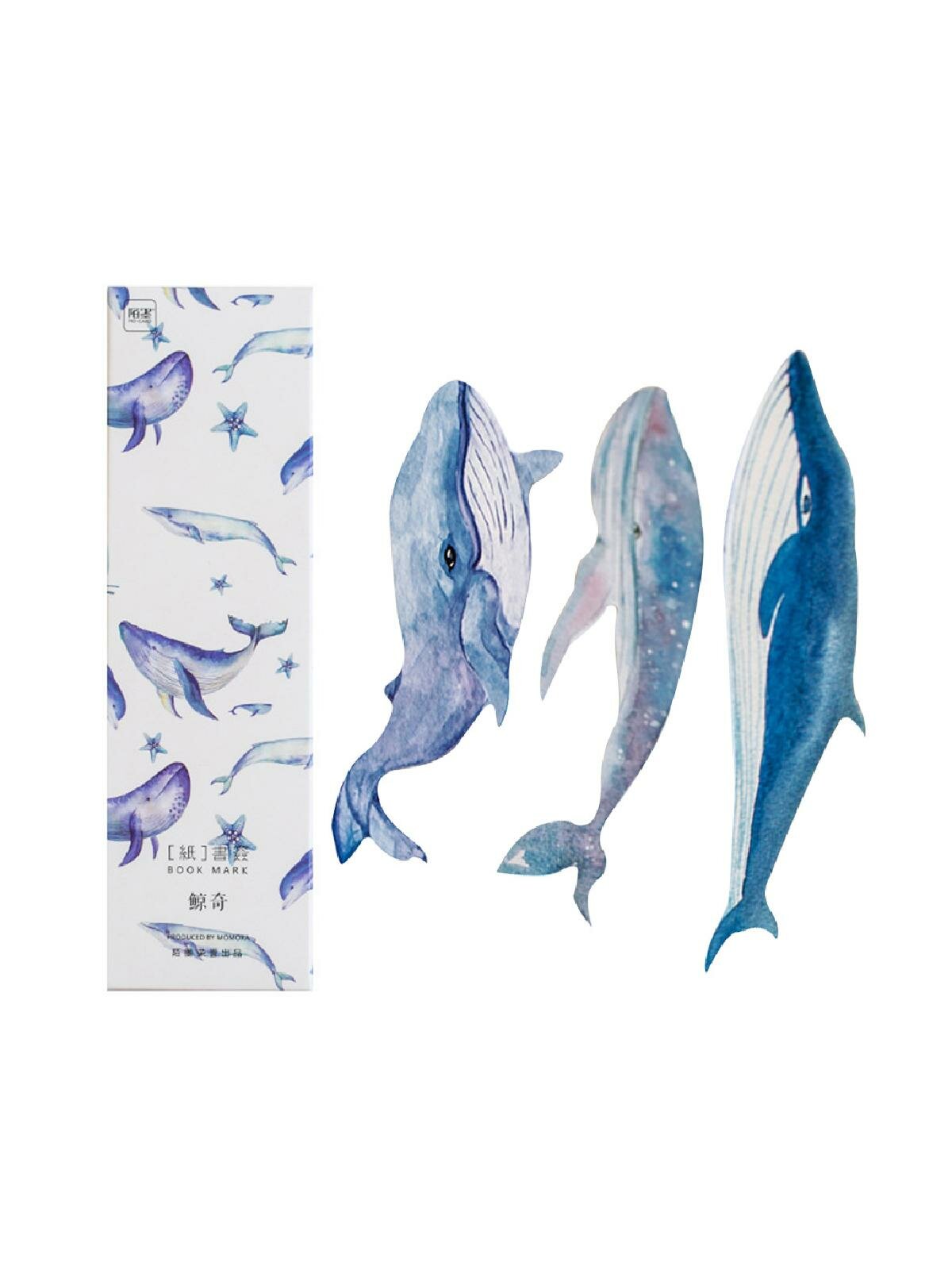 30шт Книжные маркеры Закладки в форме кита Книжные аксессуары Офис Школа