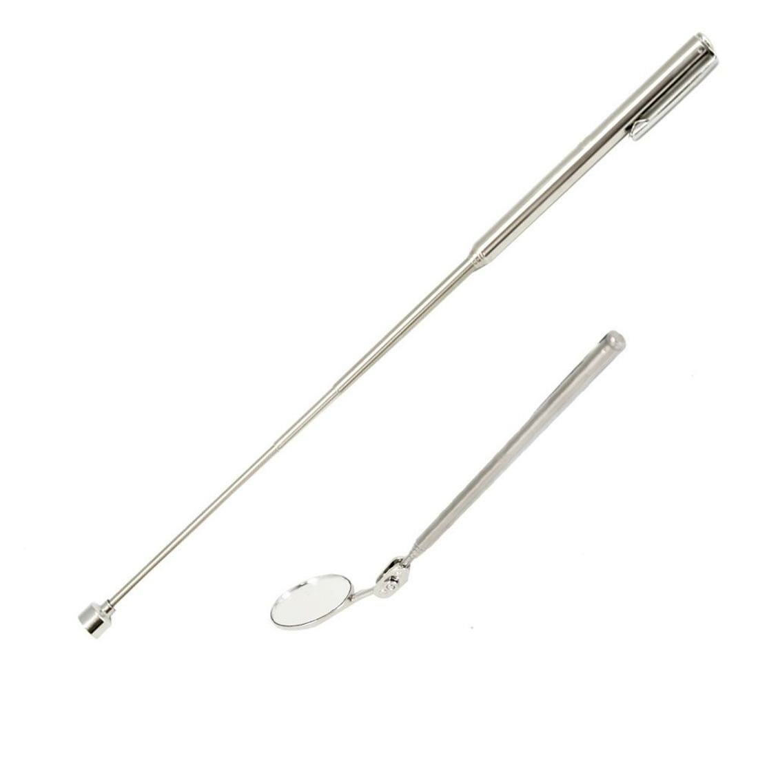 Ручка магнитная телескопическая кобальт 130 - 635 мм, магнит до 1.6 кг в наборе с зеркалом (918-153)