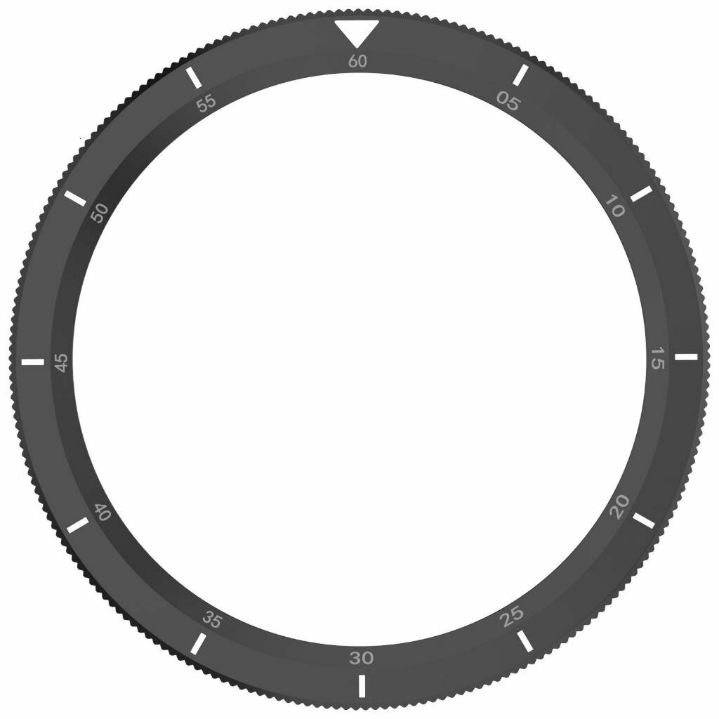 Стальной безель для умных часов 47 мм, Черный
