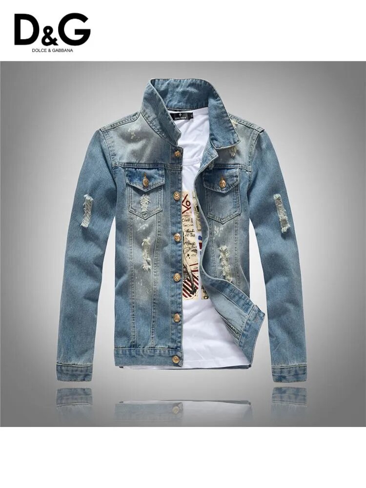 Куртка Dolce&Gabbana Джинсовые косухи, винтажные + грубый пошив