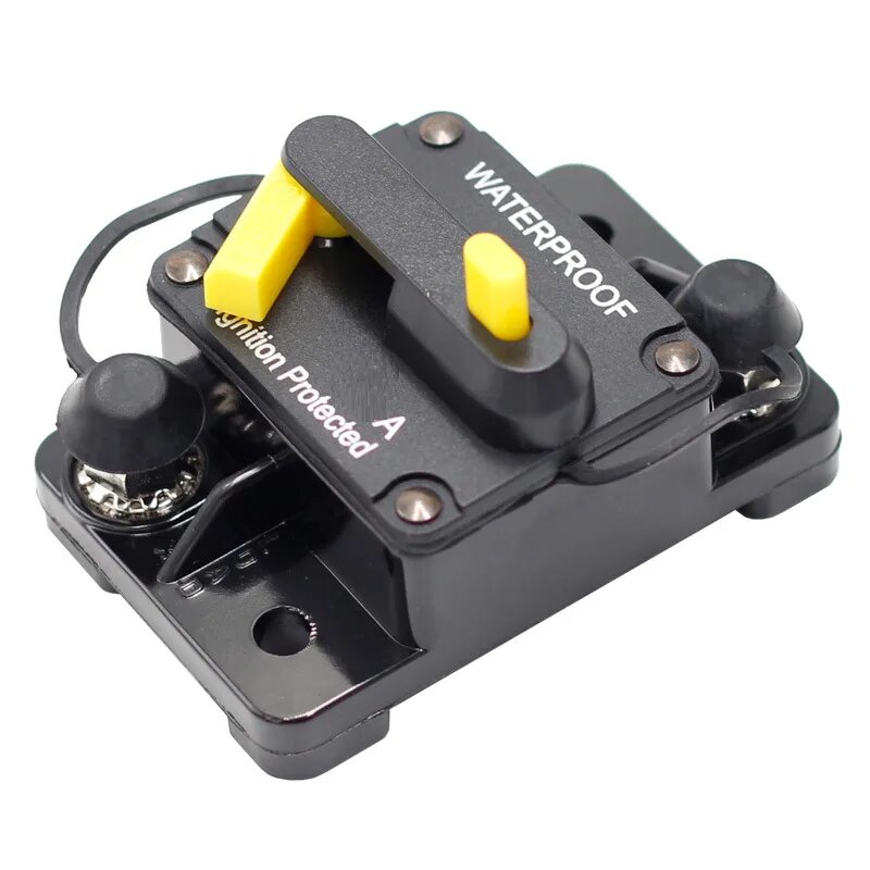 Автоматический выключатель CB5 RV 12 В 60 А 80 А 100 А с ручным сбросом, дорожный 60A, Yellow button