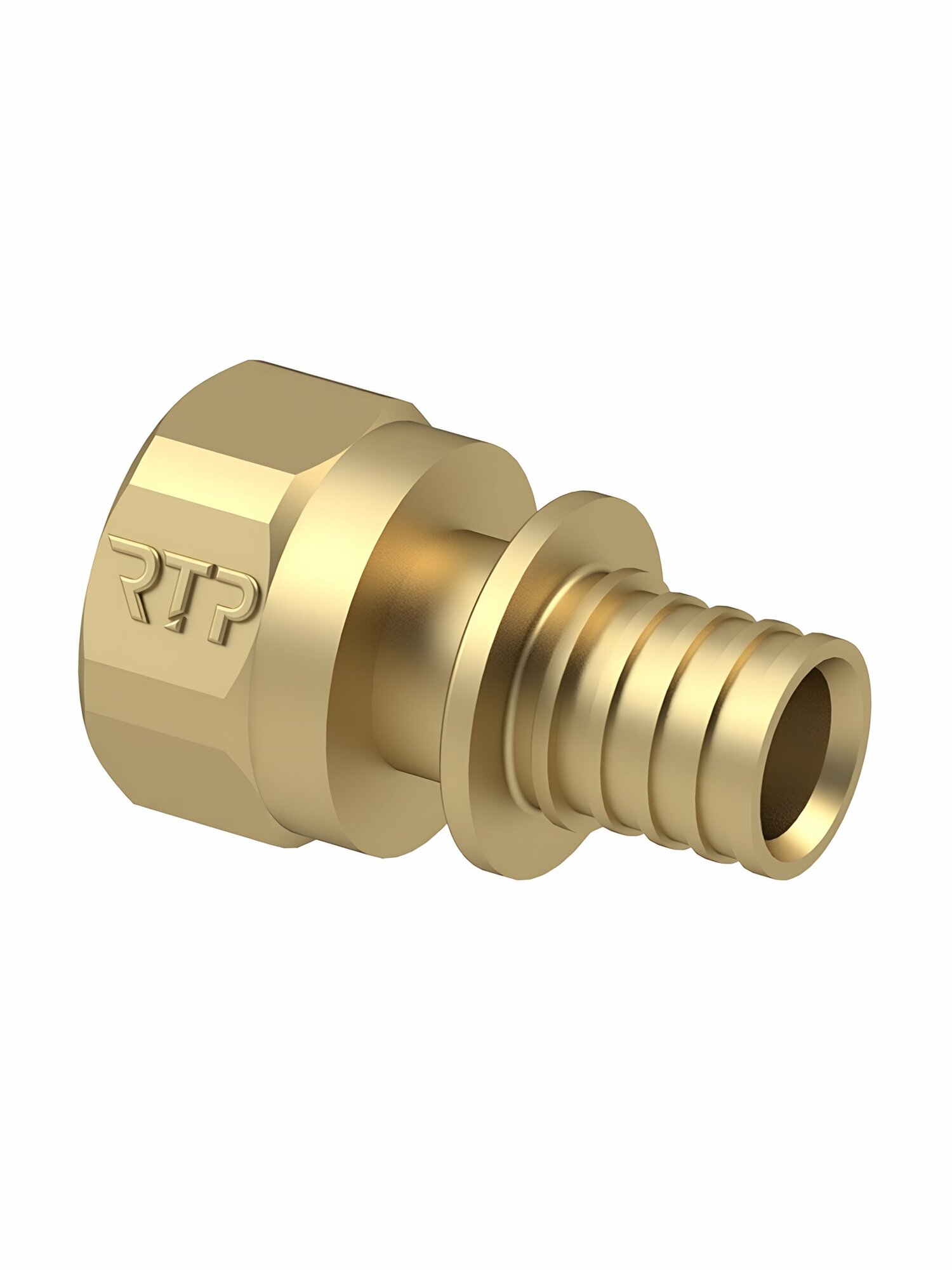 Муфта резьбовая латунная РосТурПласт d20х1/2" внутренняя резьба для труб