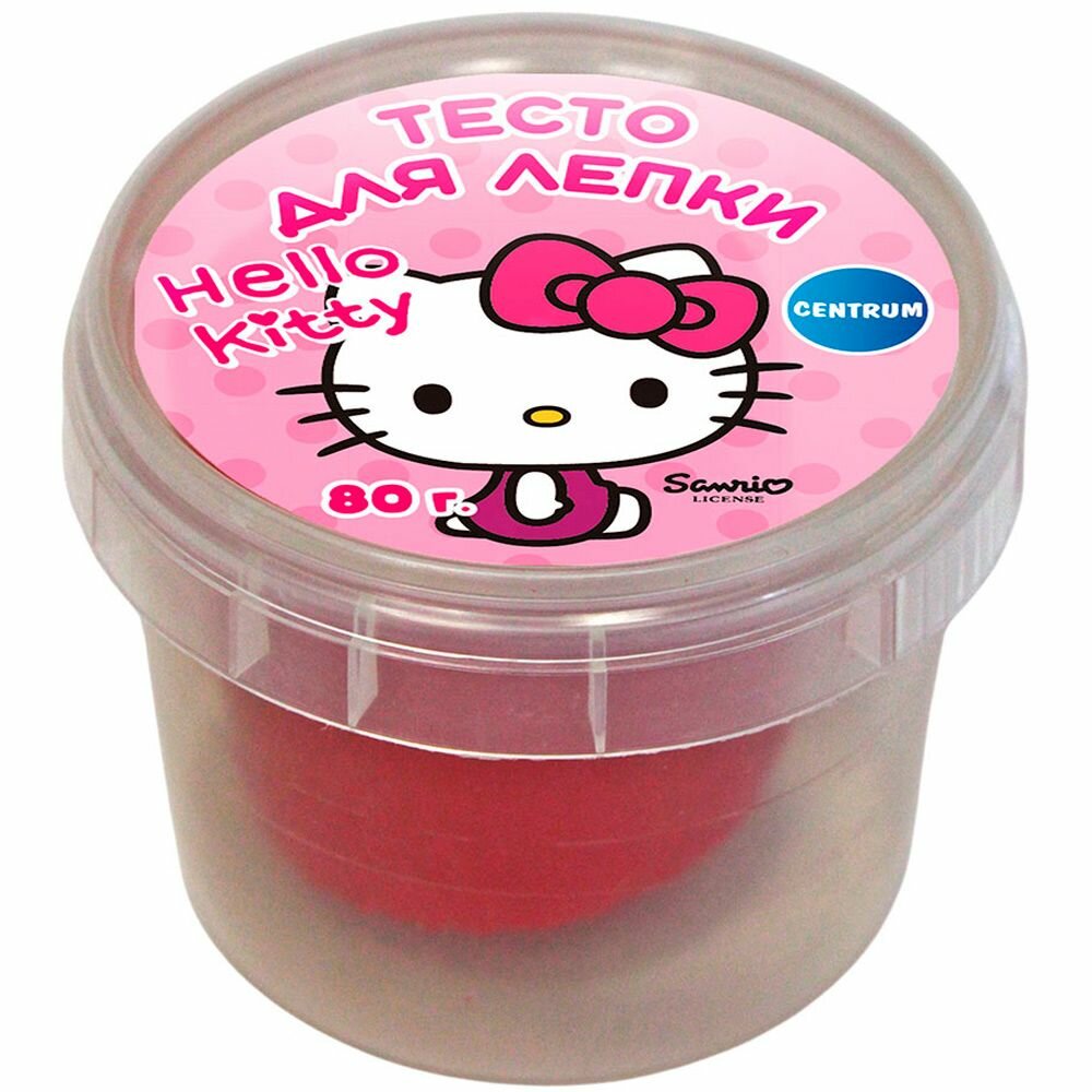 Набор Centrum для детского творчества, тесто для лепки hello kitty, цвет красный, 80 гр, 77915