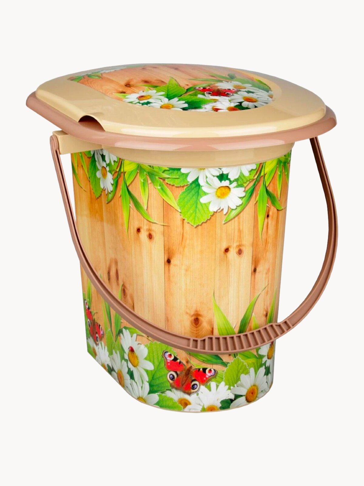 Ведро-туалет Альтернатива Летний день, объем 17л / биотуалет