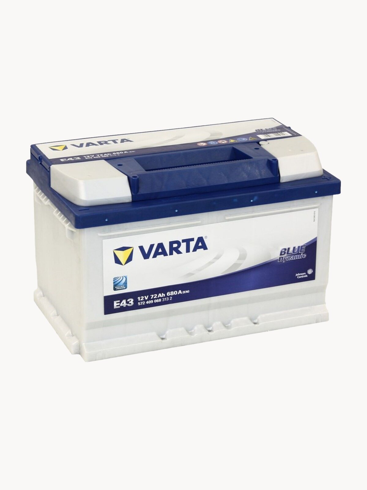 Аккумулятор Varta E43 Blue Dynamic 572 409 068, 278x175x175, обратная полярность, 72 Ач