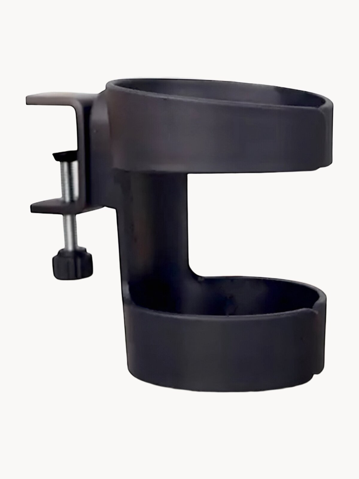 Держатель для кружек, бокалов, прочный металл и пластик, подстаканник для стакана с креплением к столу, подставка черная