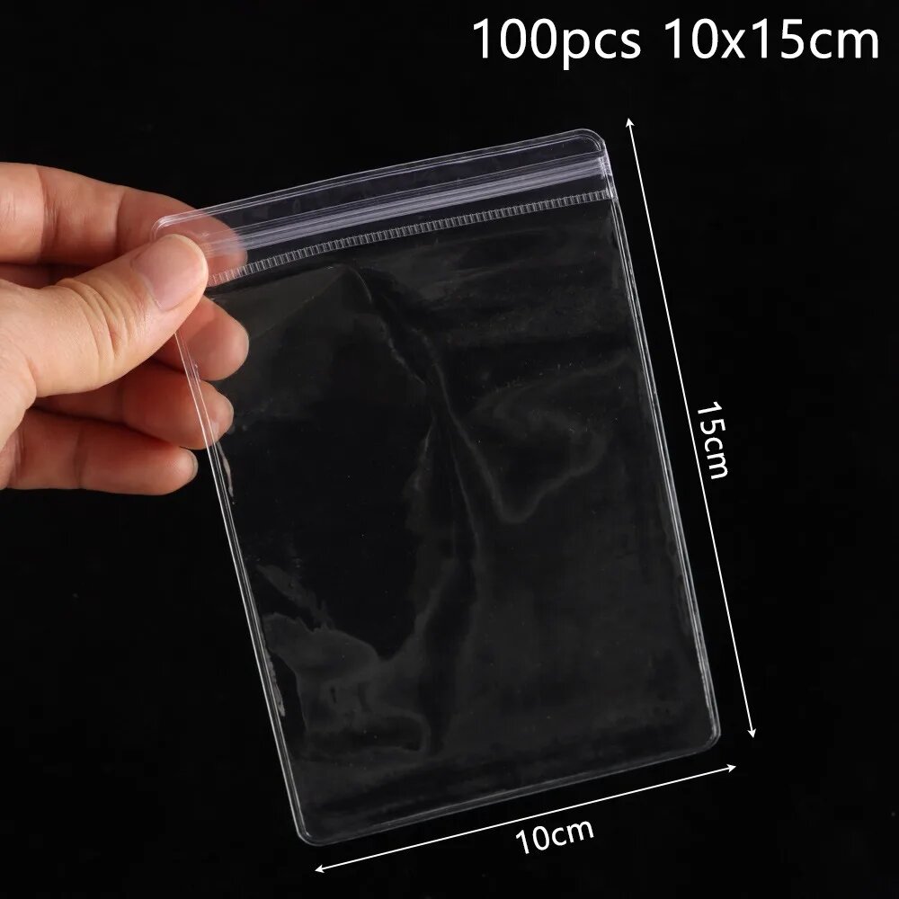 Пакеты прозрачные 10x15 см, 100 шт.