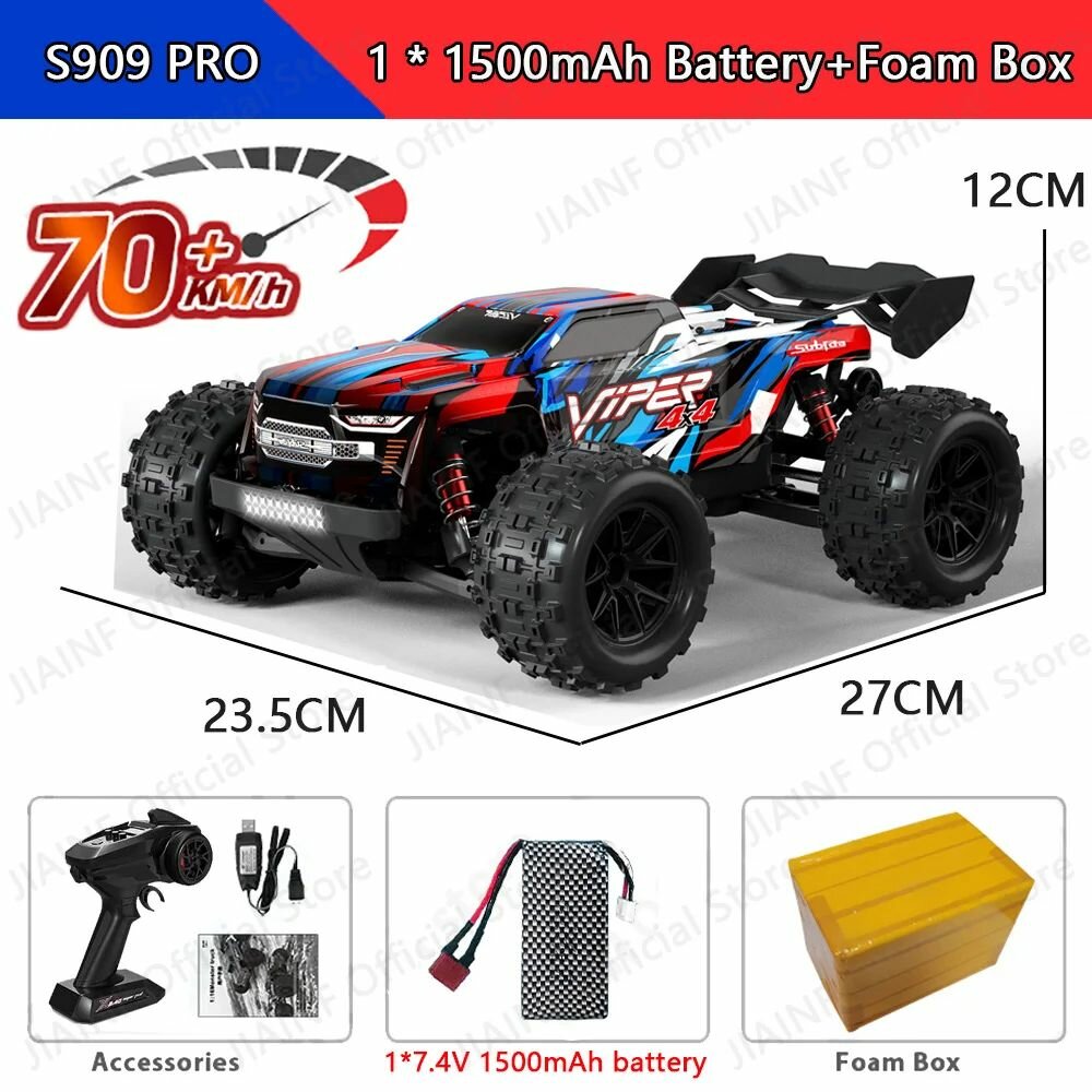 WLToys S909PRO S910PRO S909 S910 1:16 70 км/ч полноприводный Радиоуправляемый автомобиль с дистанционным управлением, высокоскоростной Дрифт, монстр-ТраК