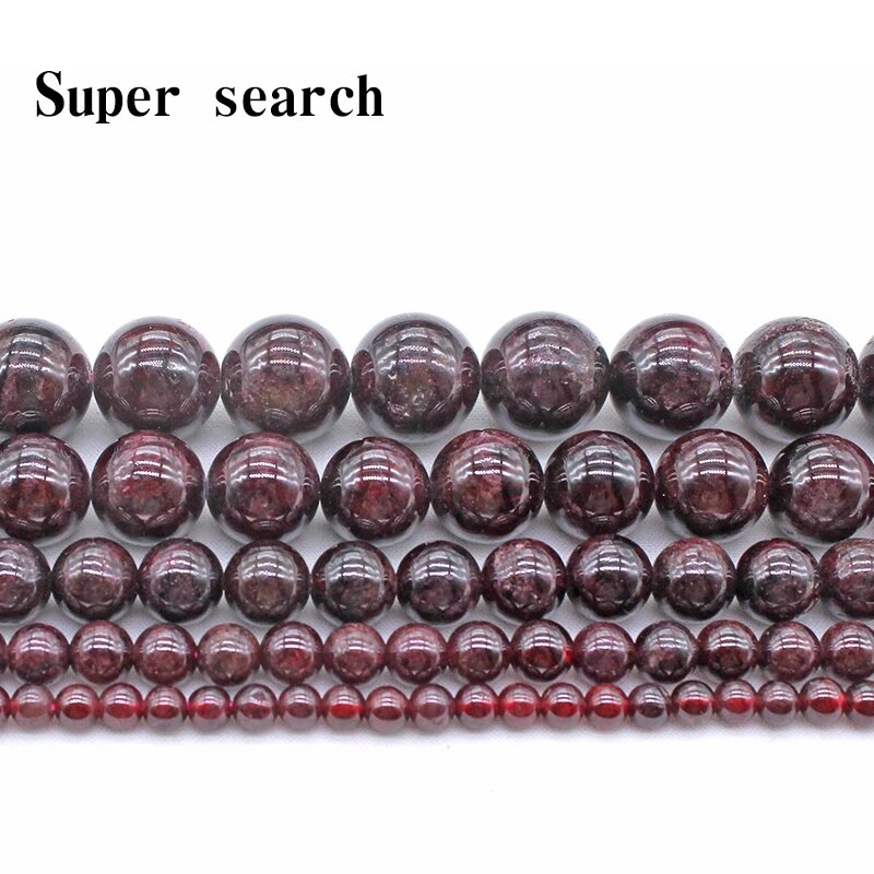 Бусины из натурального камня граната Super search 4-12 мм 6mm 63pcs beads
