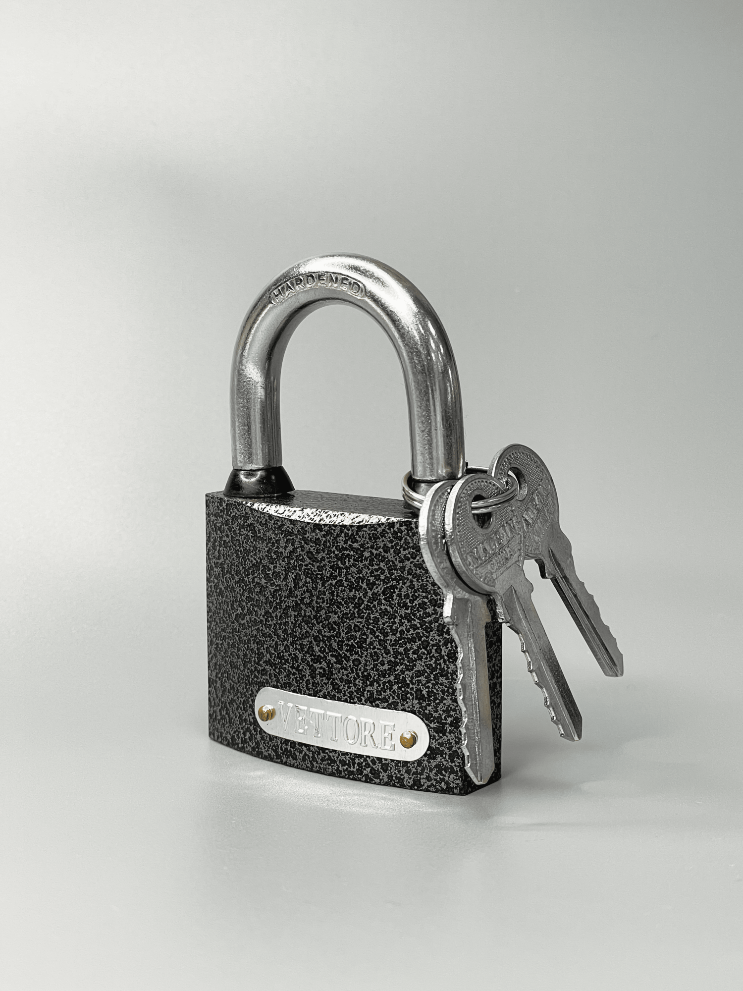 Замок VETTORE BW363, навесной, антивандальный, всепогодный, 3 ключа, серый