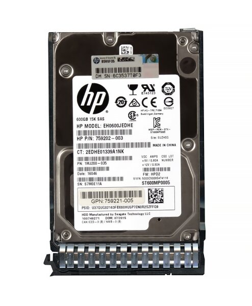 Жесткий диск HP 759202-003 600Gb 15000 SAS 2,5" HDD